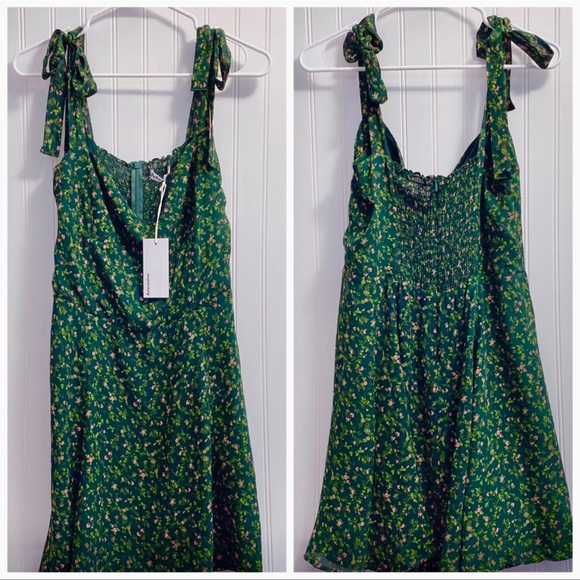 Reformation | Dresses | Reformation Niara Boho Tie Straps Smocked ...